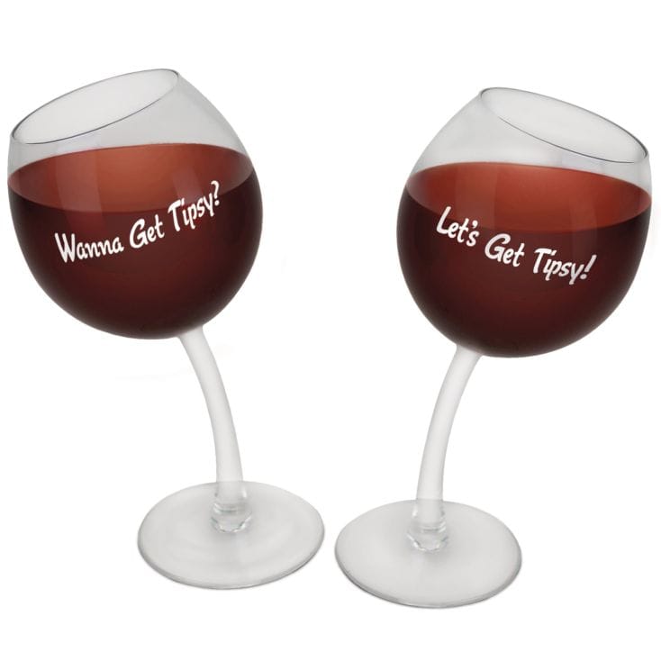 Tipsy Wine Glasses Find Me A T