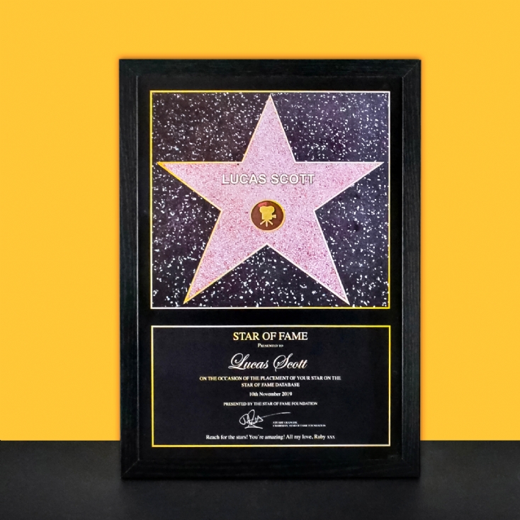 Personalised Star of Fame | Find Me A Gift