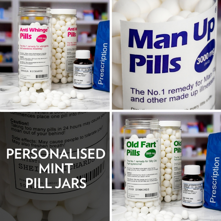 Personalised Mint Pill Jars | Find Me A Gift