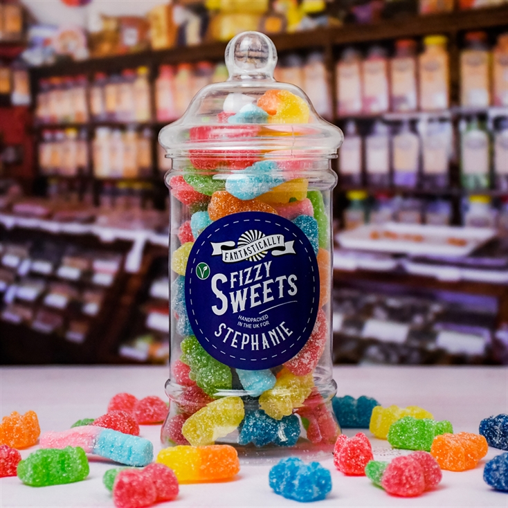 Personalised Retro Fizzy Sweet Jar | Find Me A Gift