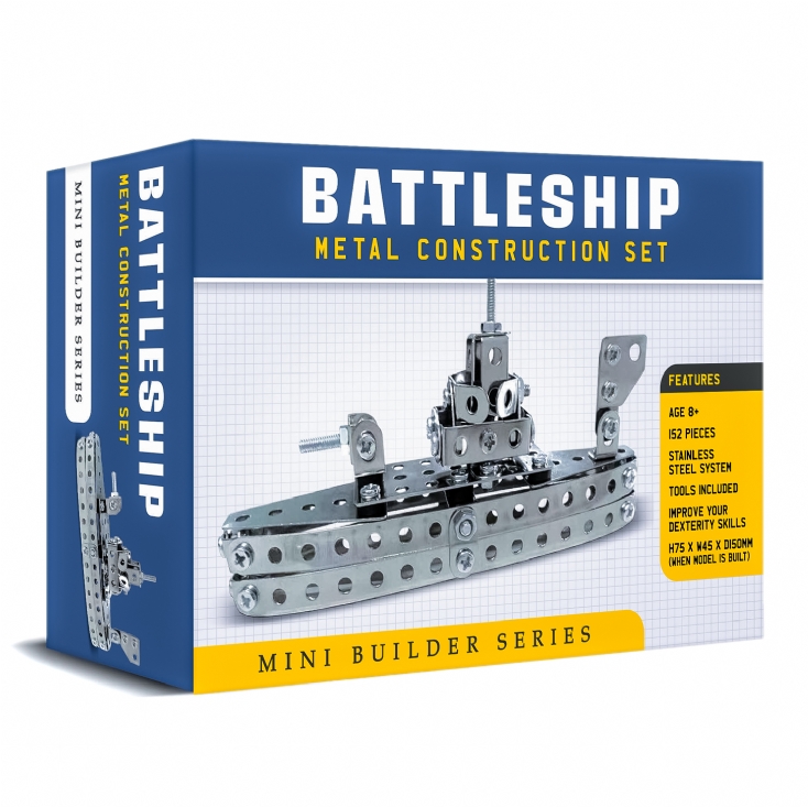 Battleship Mini Builder Metal Construction Set | Find Me A Gift
