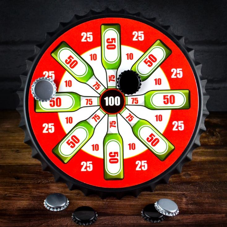 Magnetic Bottle Cap Dartboard | Find Me A Gift