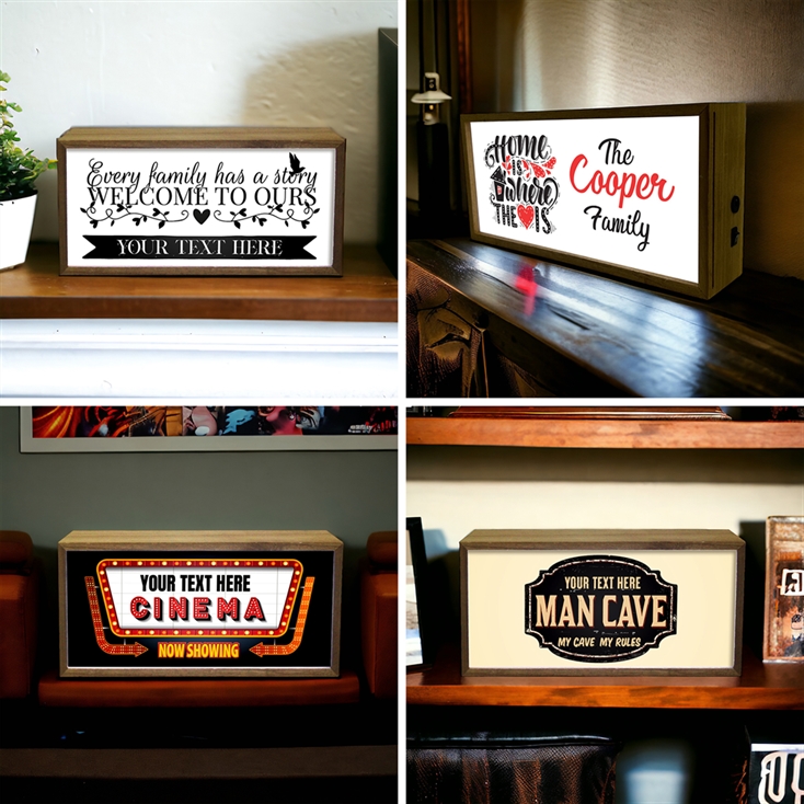 Personalised Light Boxes | Find Me A Gift