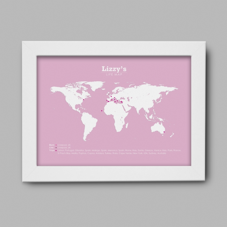 Personalised Life Map Print | Find Me A Gift
