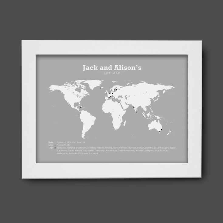 Personalised Life Map Print | Find Me A Gift