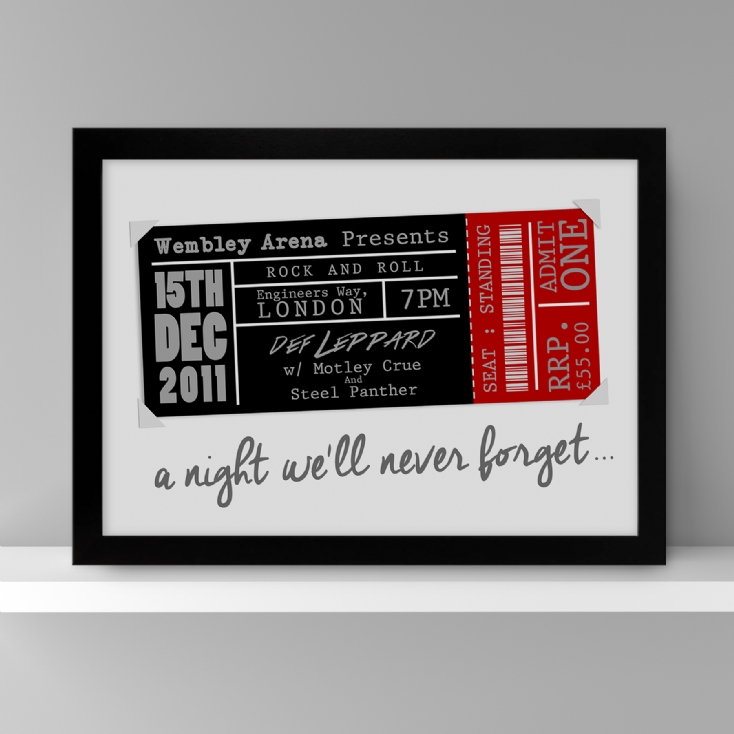 Personalised Concert Ticket Poster | Find Me A Gift