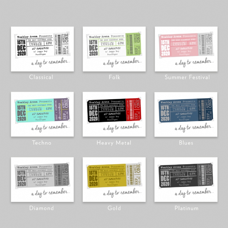 Personalised Concert Ticket Poster | Find Me A Gift