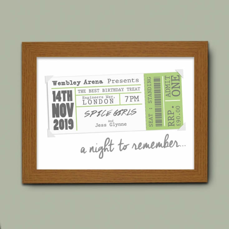Personalised Concert Ticket Poster | Find Me A Gift