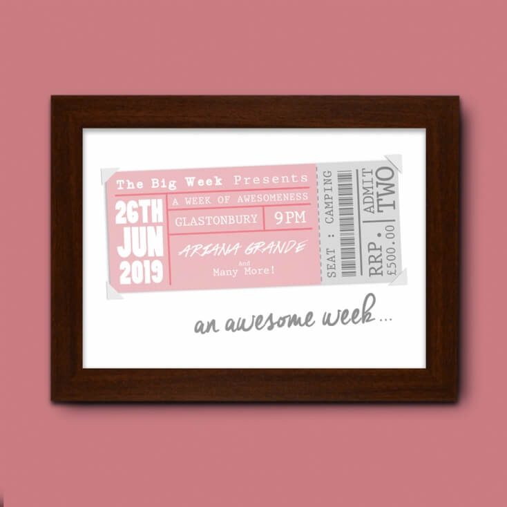 Personalised Concert Ticket Poster | Find Me A Gift
