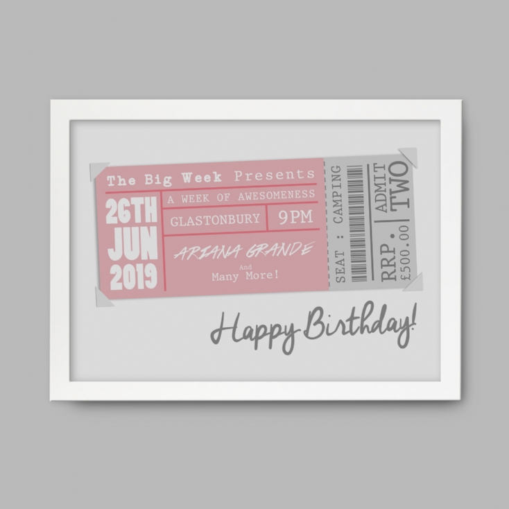 Personalised Concert Ticket Poster | Find Me A Gift