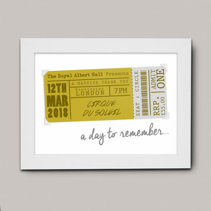Personalised Concert Ticket Poster | Find Me A Gift