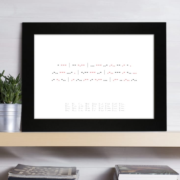 Personalised Morse Code Poster | Find Me A Gift