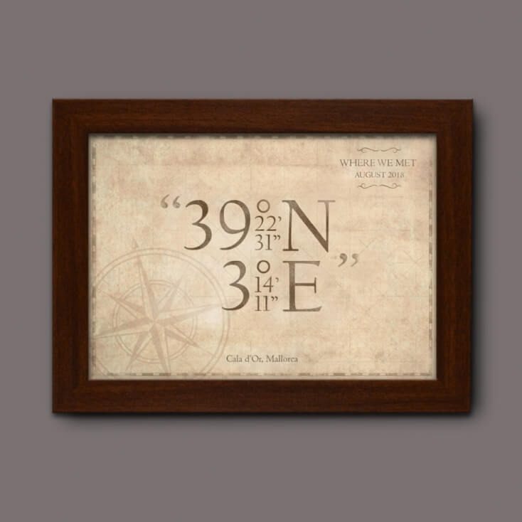 Personalised Coordinates Poster | Find Me A Gift