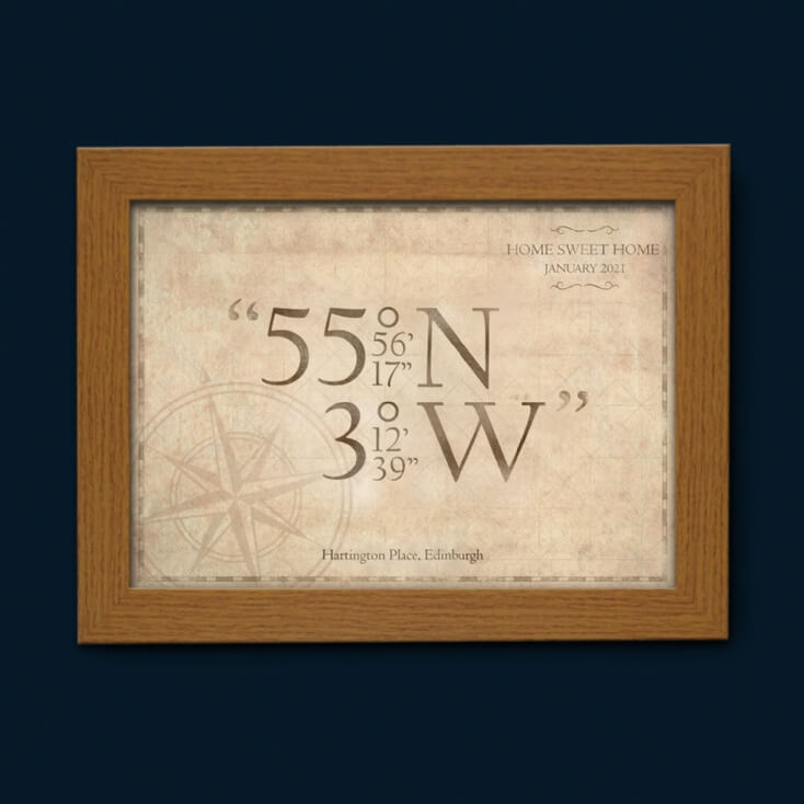 Personalised Coordinates Poster | Find Me A Gift