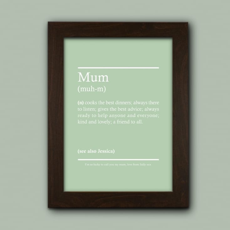 Personalised Mum Definition Poster Find Me A Gift