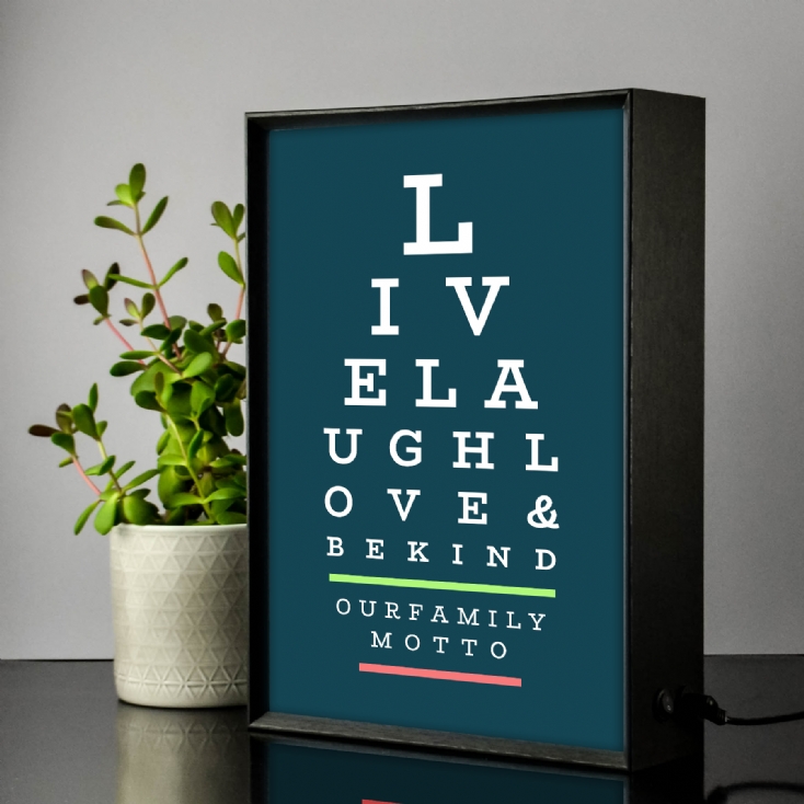 Eye Test Personalised Light Box | Find Me A Gift