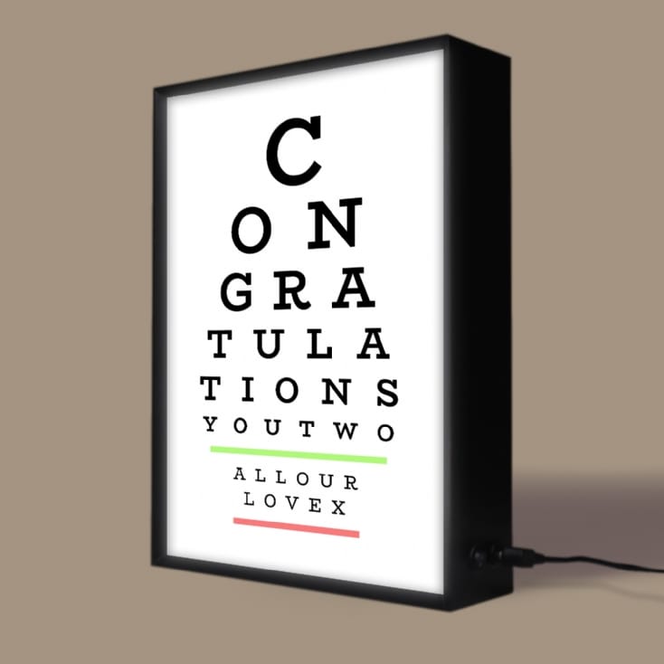 Eye Test Personalised Light Box | Find Me A Gift