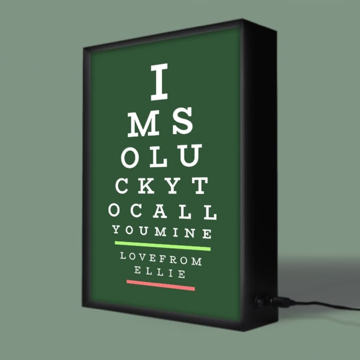 Eye Test Personalised Light Box | Find Me A Gift
