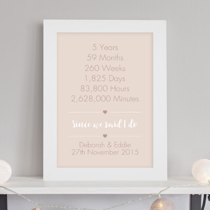 Personalised Since We Said I Do Poster | Find Me A Gift