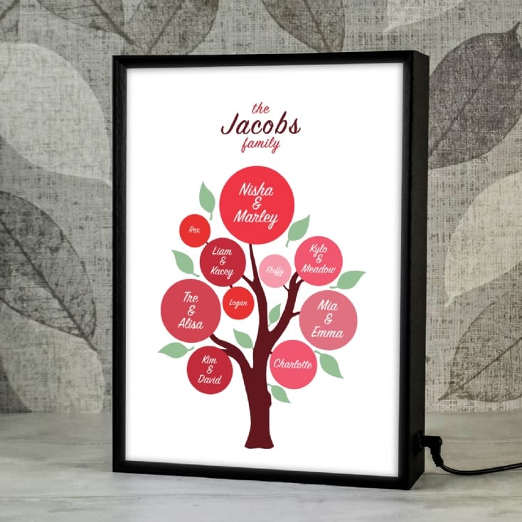 Personalised Family Tree Lightbox | Find Me A Gift