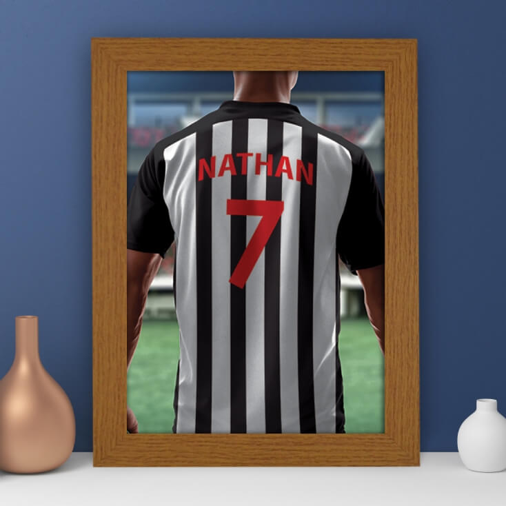 Personalised Football Shirt Wall Print | Find Me A Gift