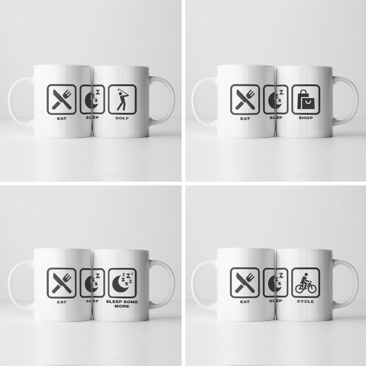 Eat, Sleep,… Icon Mugs | Find Me A Gift