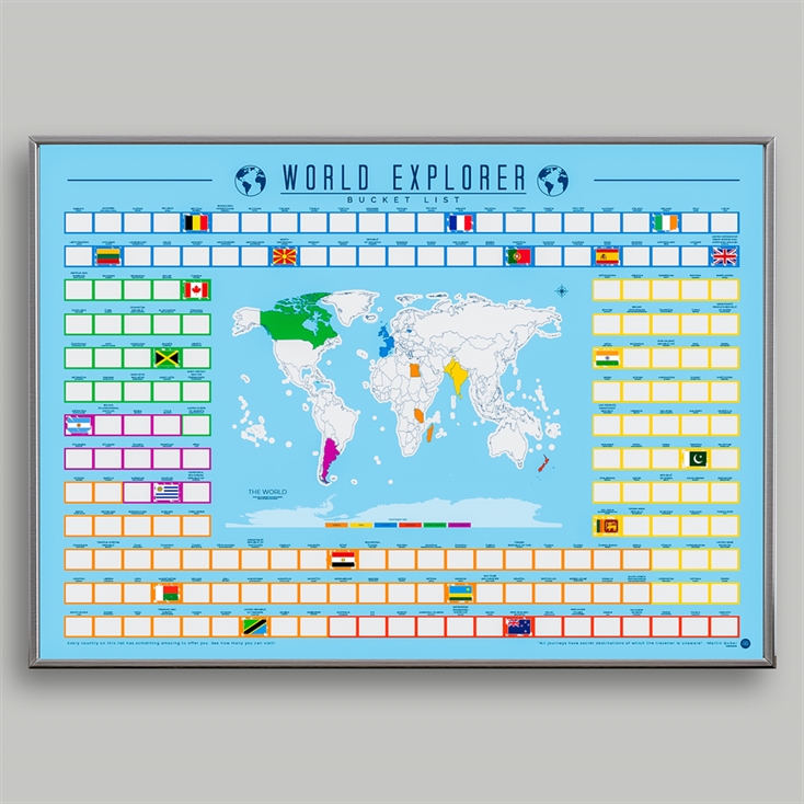 World Explorer Scratch Poster | Find Me A Gift