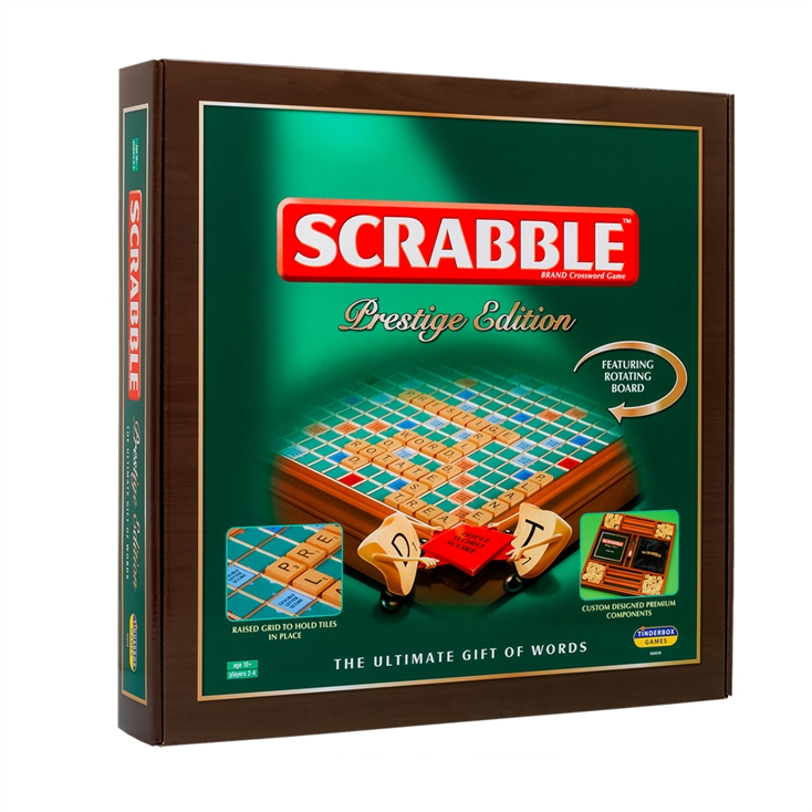 Prestige Scrabble with Turntable & Wooden Box | Find Me A Gift