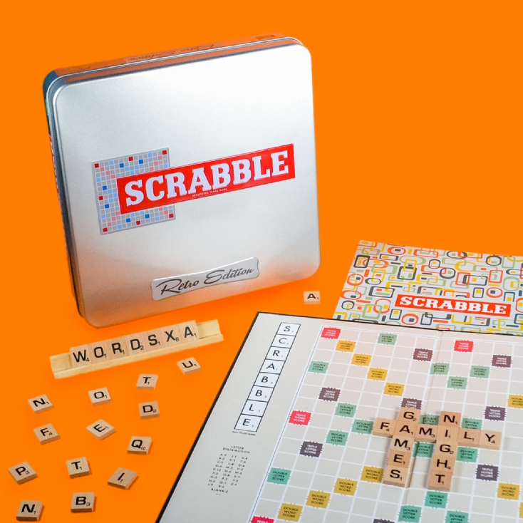 Scrabble Tin - Retro Edition | Find Me A Gift