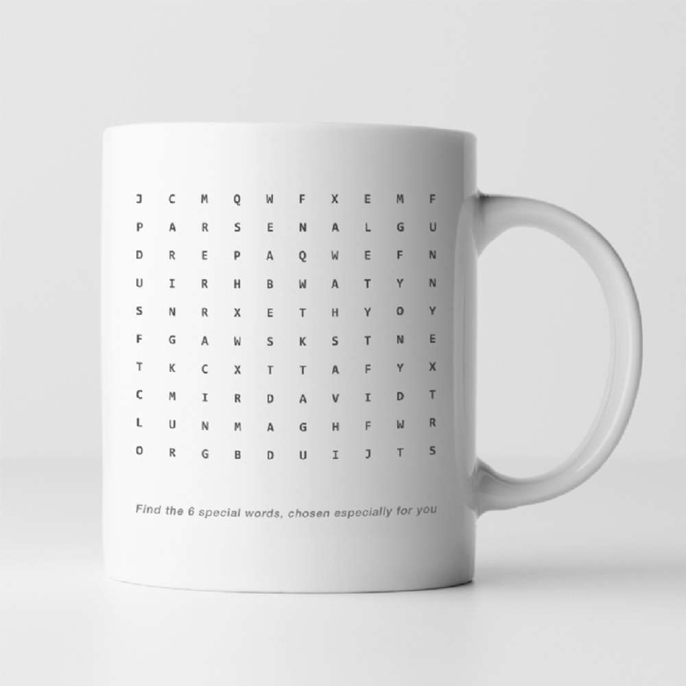 Personalised Word Search Mug | Find Me A Gift