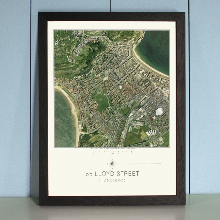 Personalised Your Home Aerial View Map Print | FMAG