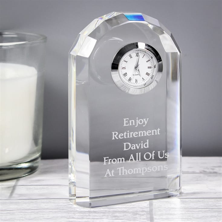 50th Birthday Personalised Glass Clock | Find Me A Gift