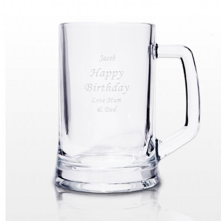 Personalised Engraved Glass Tankard | Find Me A Gift