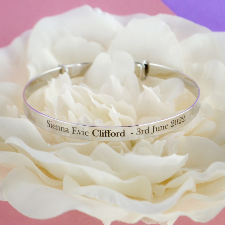 Personalised Child's Silver Expanding Bracelet | Find Me A Gift