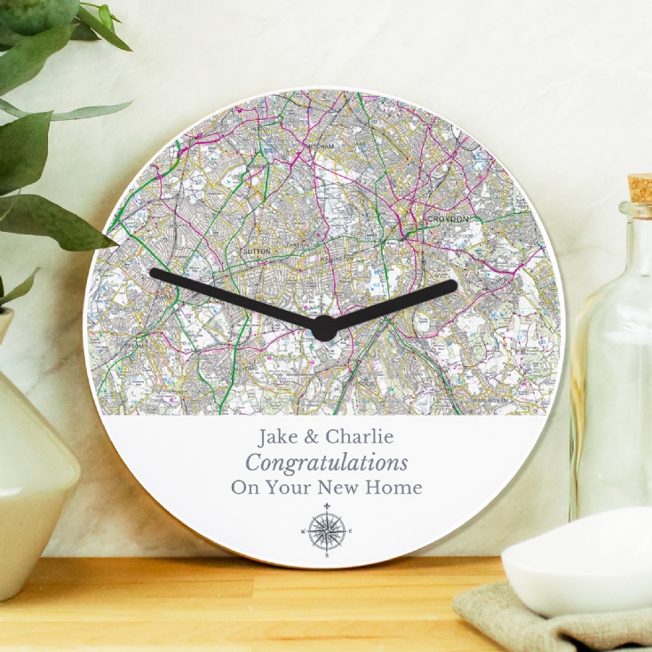 Personalised Wooden Map Clock | Find Me A Gift