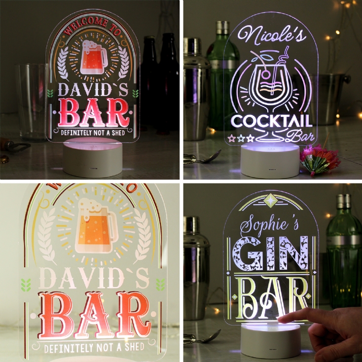 Personalised Bar Colour Changing LED Lights | Find Me A Gift