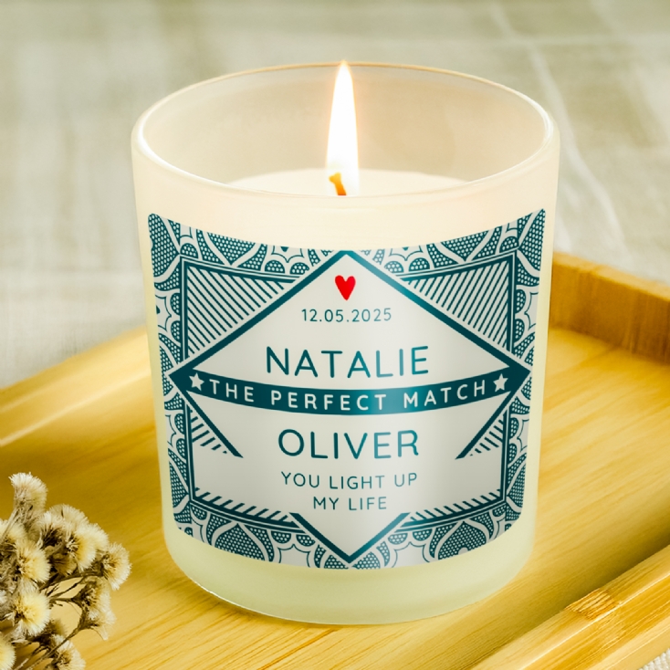 Personalised The Perfect Match Jar Candle | Find Me A Gift