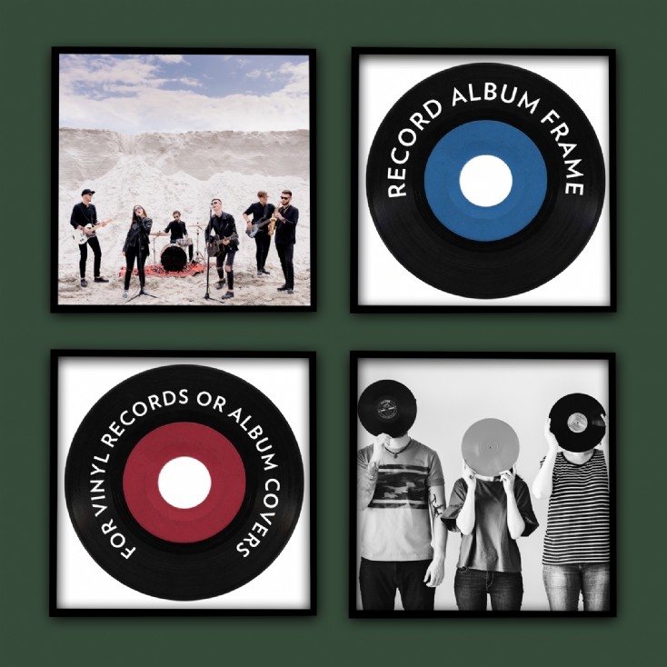 Vinyl Record Frame | Black Personalised Record Album Frame | FMAG