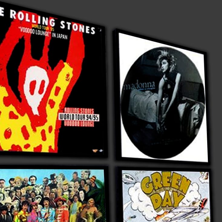 Vinyl Record Frame | Black Personalised Record Album Frame | FMAG