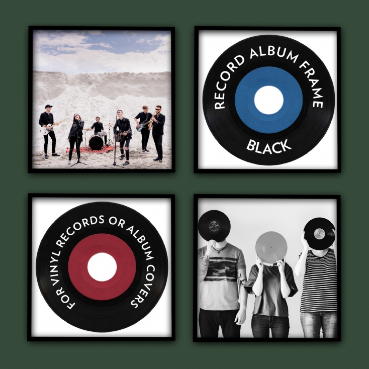 Vinyl Record Frame | Black Personalised Record Album Frame | FMAG