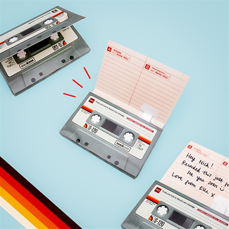 Re-recordable Retro Cassette Tape Greetings Card | Find Me A Gift