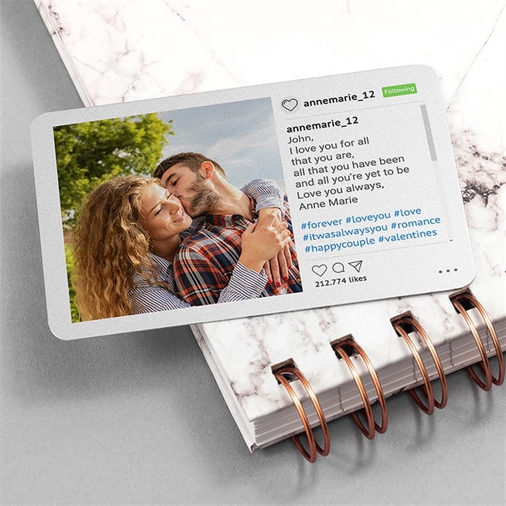 Personalised Walletgram Metal Keepsake | Find Me A Gift