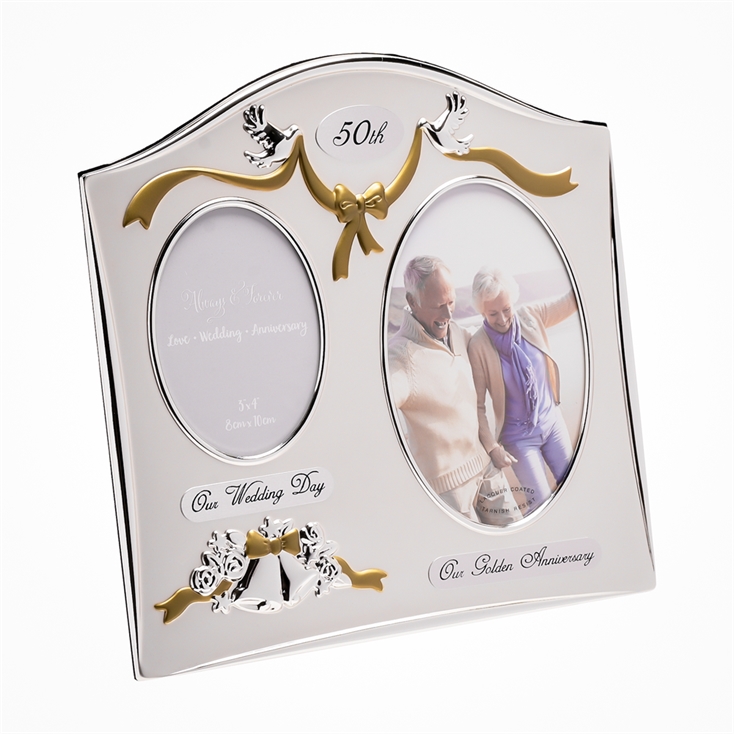 Silver Plated 50th Anniversary Photo Frame | Find Me A Gift
