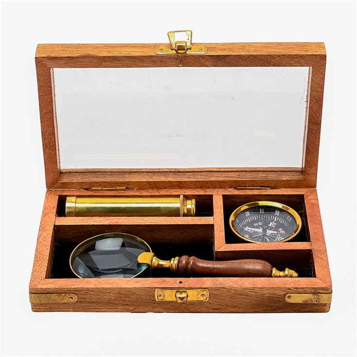 Telescope, Compass & Magnifying Glass Gift Set | Find Me A Gift