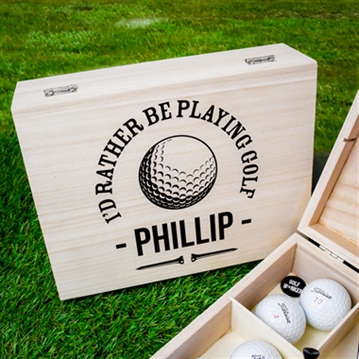 Personalised Golfers 6 Compartment Storage Box | Find Me A Gift