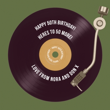 Personalised 50th Birthday Retro Record Print | Find Me A Gift