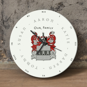 Personalised Coat of Arms Clock | Find Me A Gift