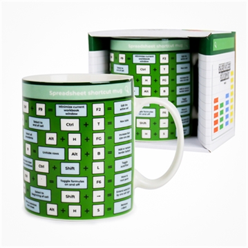 Spreadsheet Shortcut Mug | Find Me A Gift