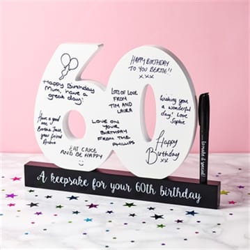 60th Birthday Signature Number | Find Me A Gift